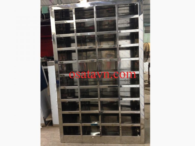 Tủ inox để giày phòng sạch. Sản xuất tủ giày inox theo yêu cầu.